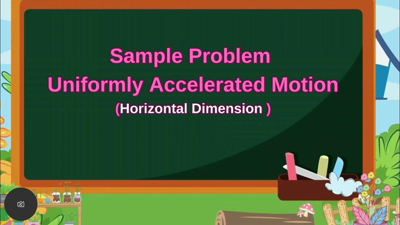 Problem Solving Uniform Accelerated Motion(horizontal dimension)part I #titserco - YouTube