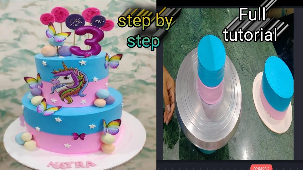 Happy Birthday Cake | Unicorn Theme Cake Design | Unicorn Birthday Cake ...