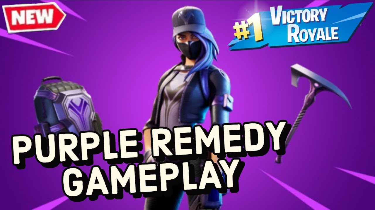 Purple Remedy Skin Gameplay In Fortnite - YouTube