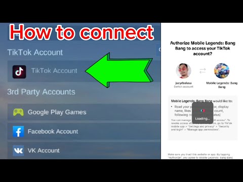 How to connect mobile legends to tiktok account