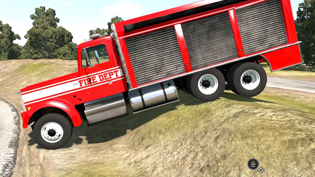 BeamNG Drive - Fire Truck on the Industrial Site Map Part 2 - YouTube