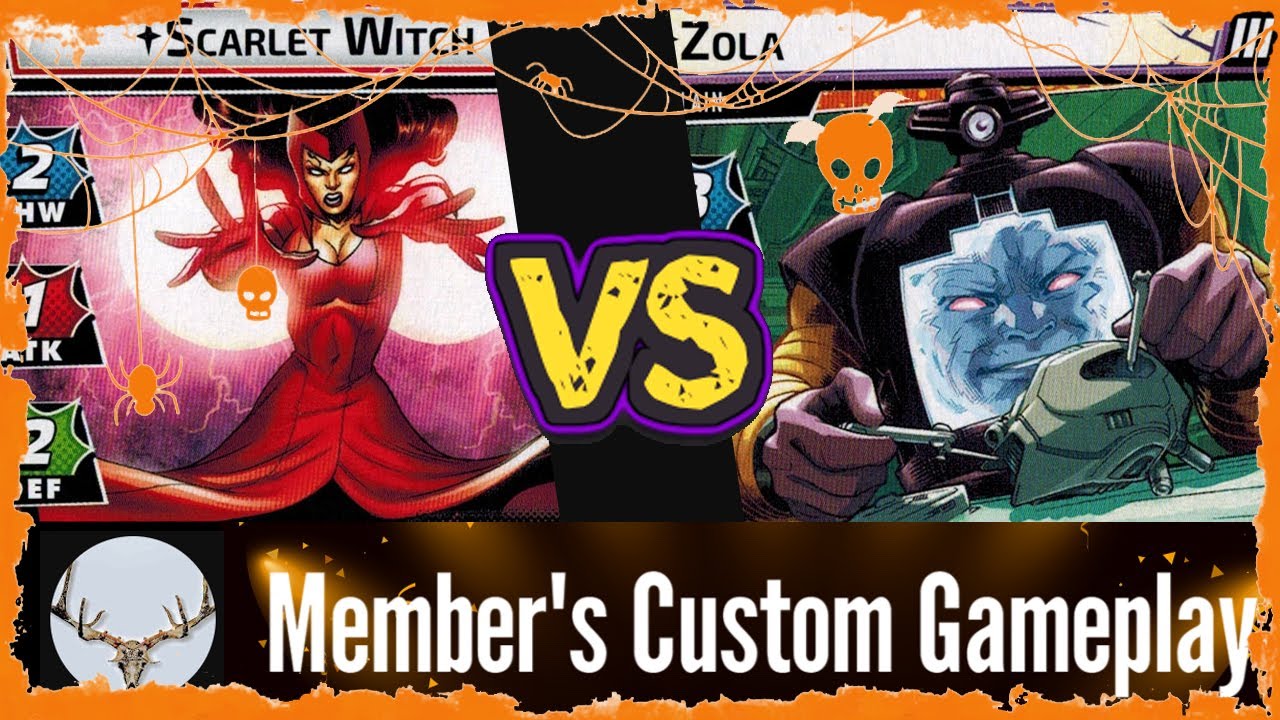 Halloween Theme Scarlet Witch vs Expert Zola Marvel Champions ...