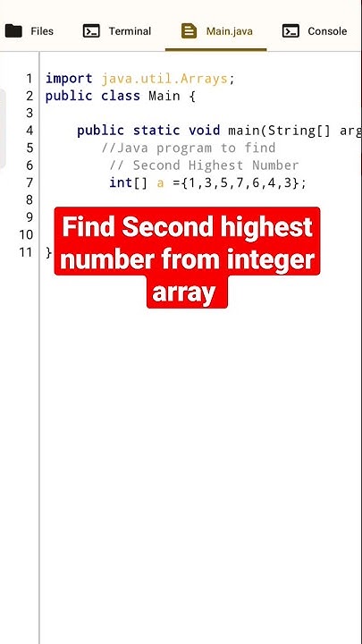 Java program to find the second highest number #java #javaprogramming #viral #shorts🔥 # ...