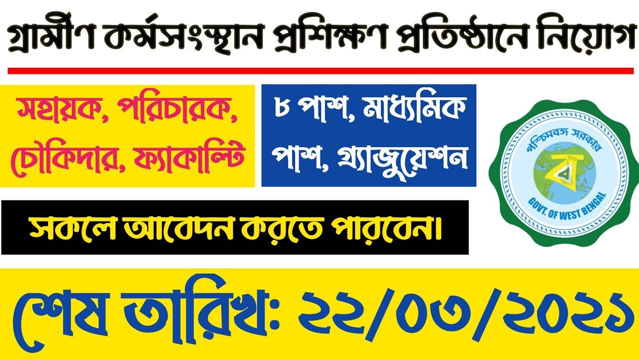 rseti recruitment 2021। bank of India Recruitment 2021। rural self ...