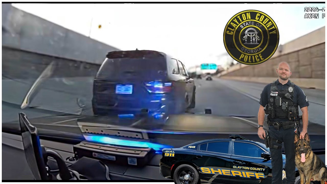 SRT Durango CRASHES running from Clayton County "BLACKHAWK UNIT" Police ...