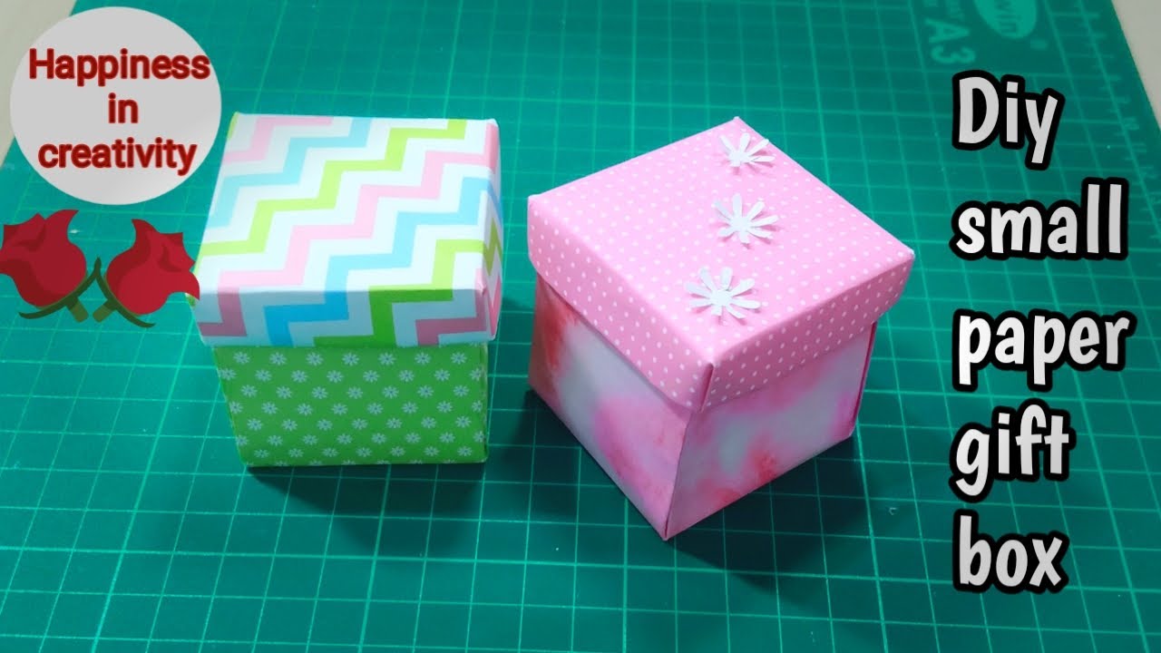 How to make small paper gift box/easy paper craft/origami /Happiness in ...