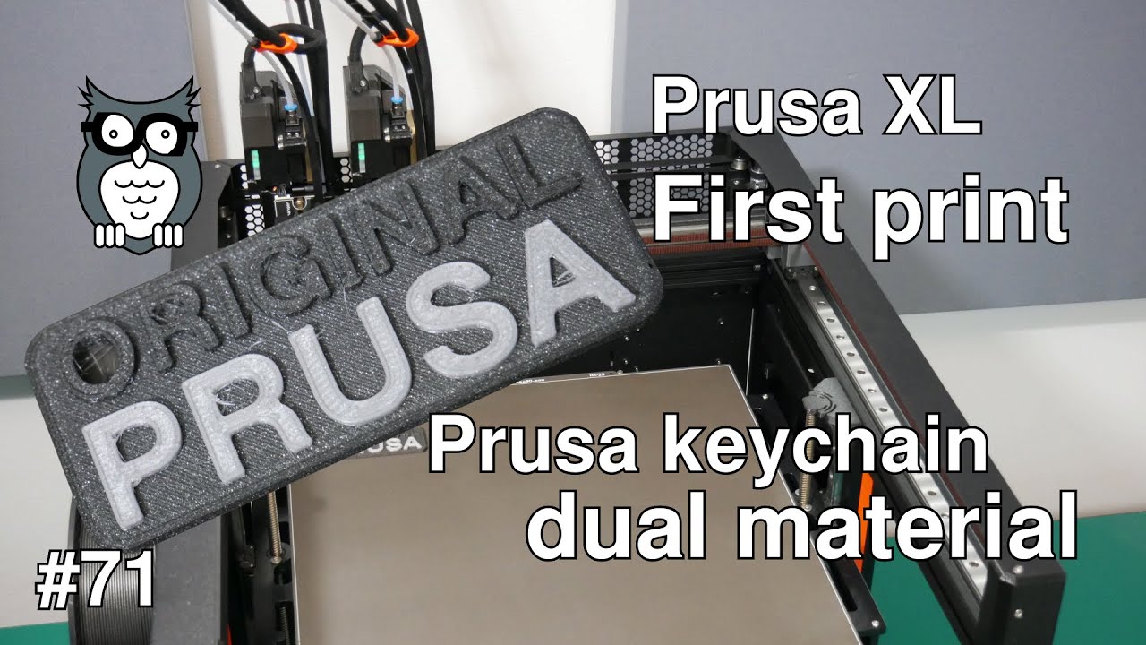 First print: Original Prusa XL Keychain Dual-head - YouTube