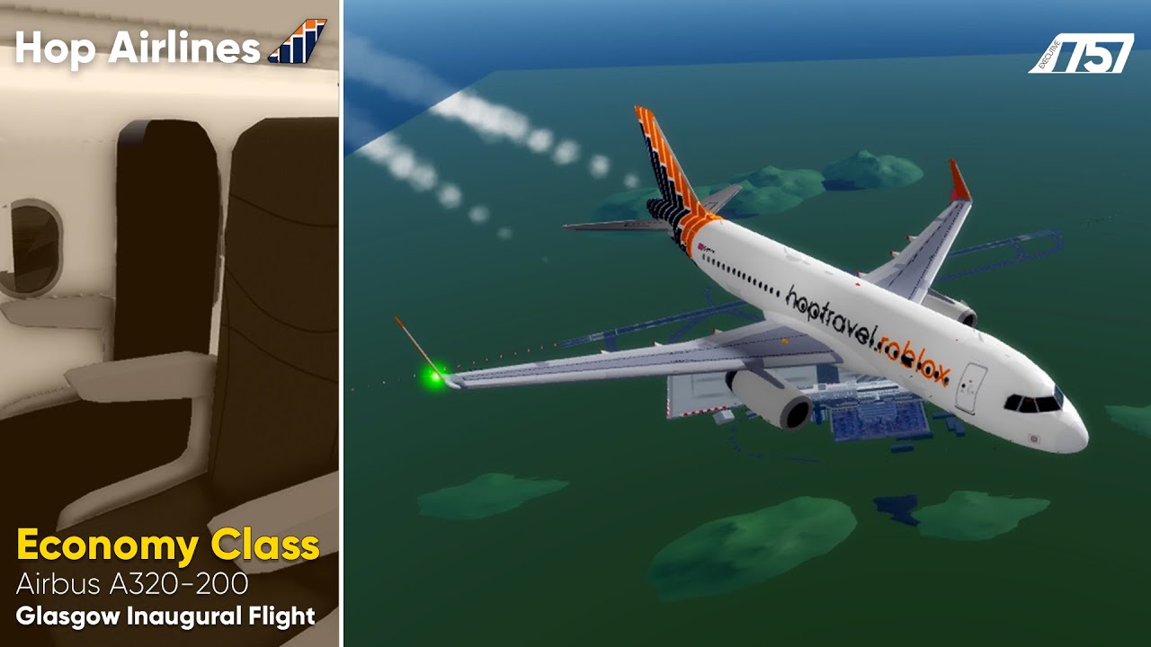 ROBLOX | Hop Airlines | Economy Class | Airbus A320-200 | Glasgow ...