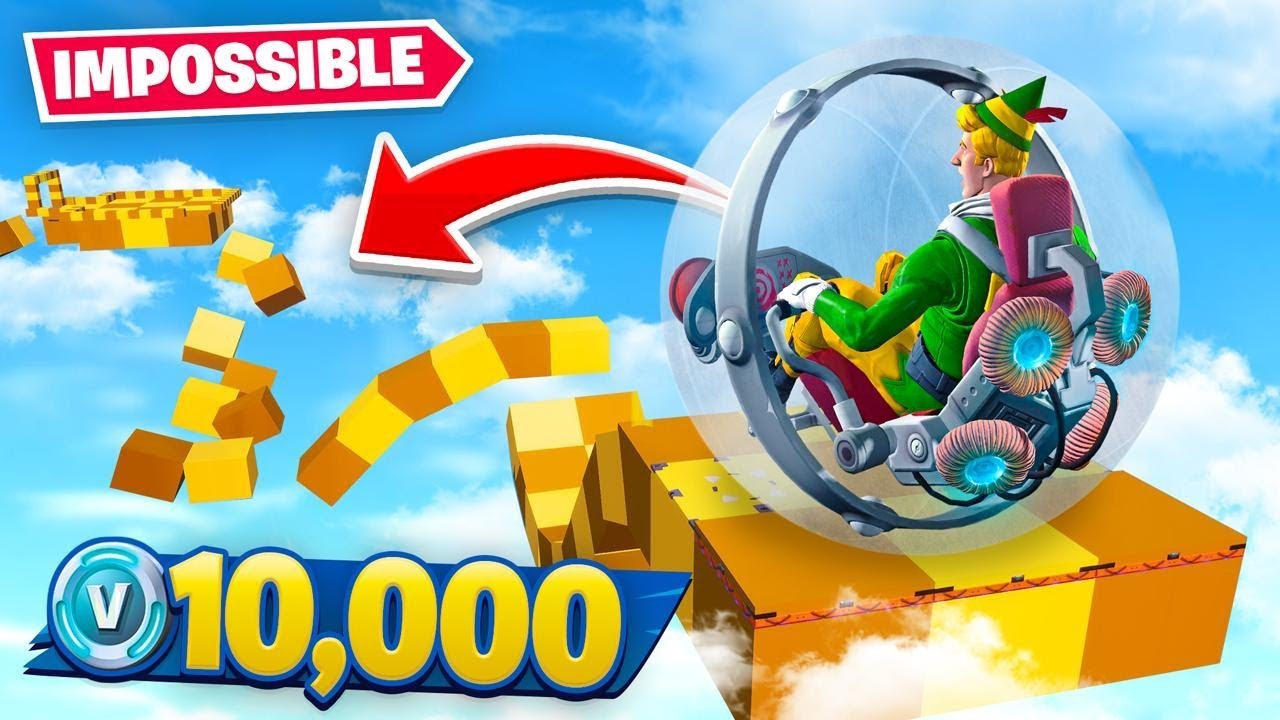 Impossible Fortnite Hamster Ball Parkour Race Youtube