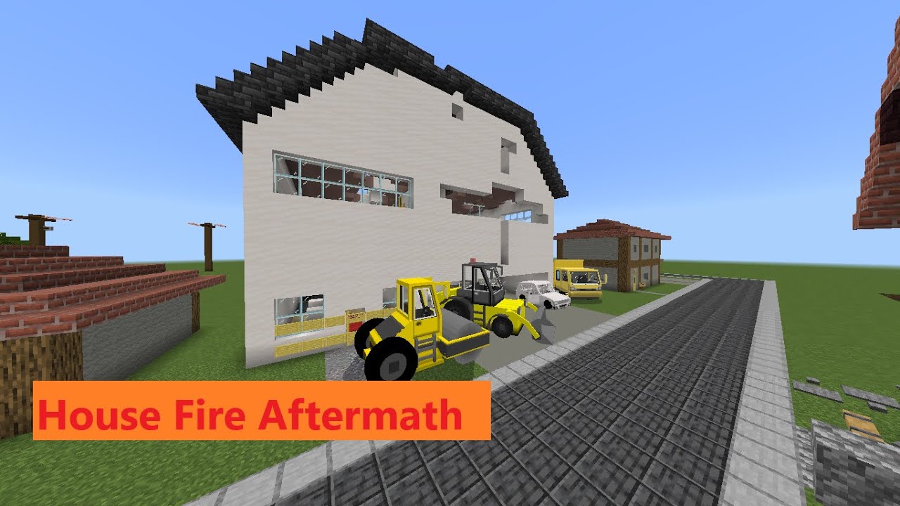 Minecraft House Fire Aftermath - YouTube