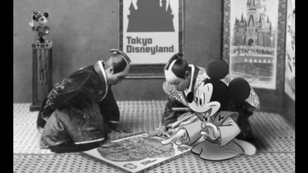 Japanese Samurai and Disney cartoon characters - YouTube