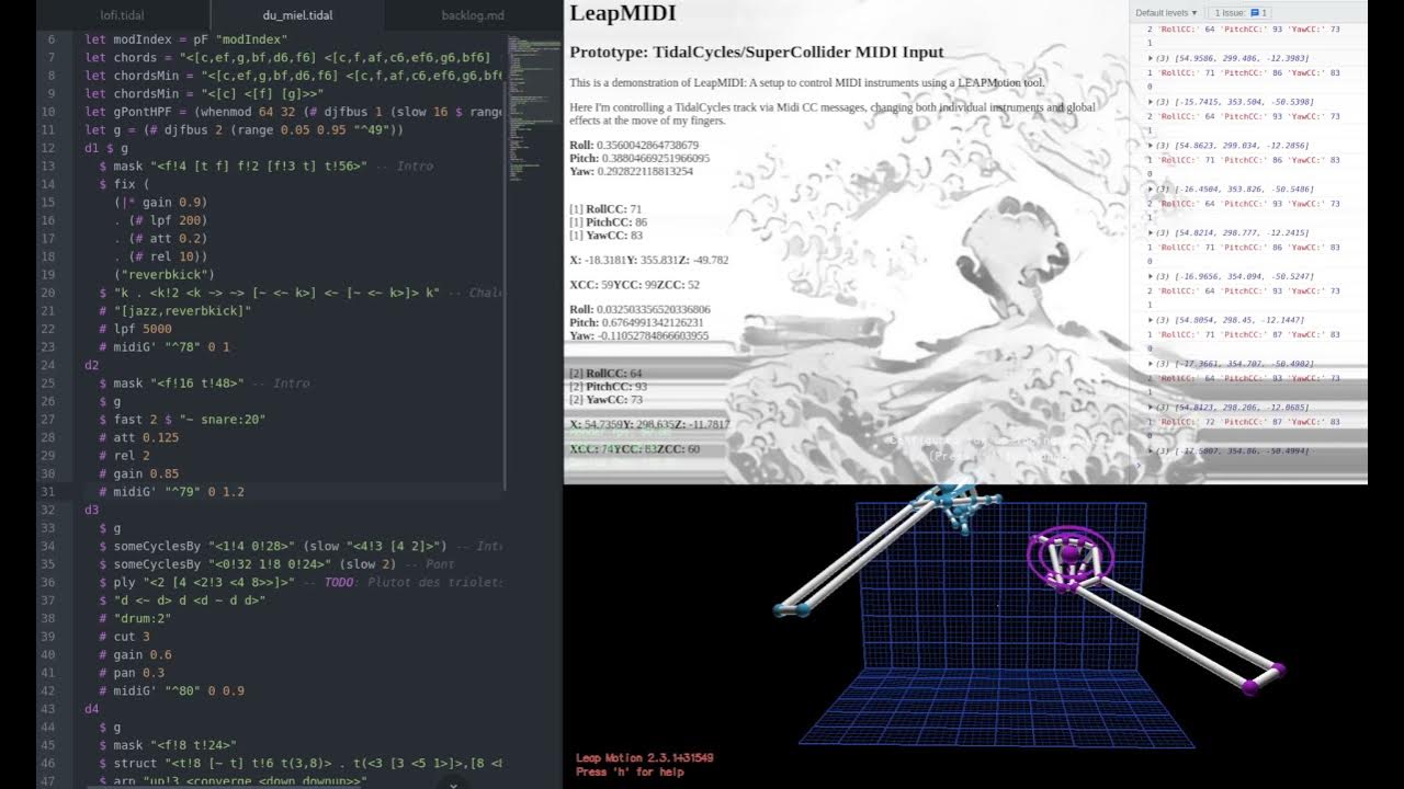 TidalCycles x LeapMotion : Contactless Music Livecoding 🪄 - YouTube