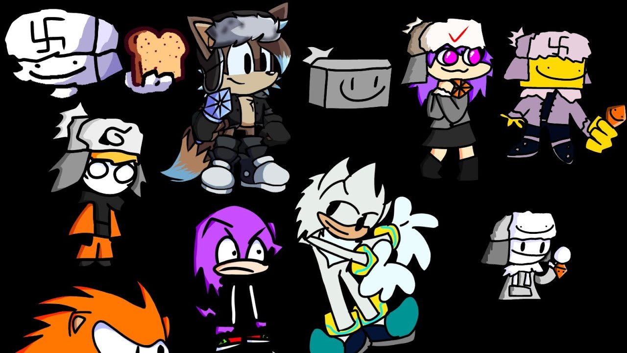 fnf all n sides - YouTube