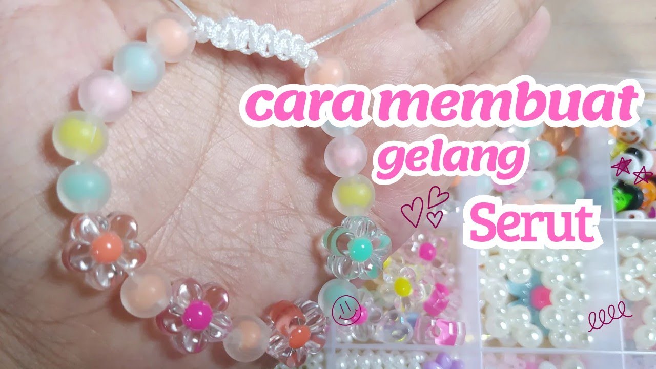 CARA MEMBUAT GELANG TALI SERUT TERNYATA MUDAH BANGET - YouTube