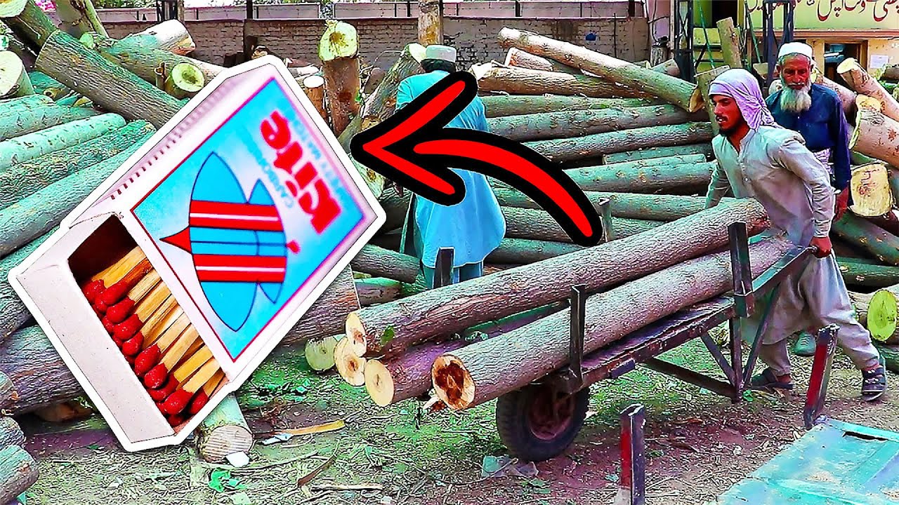 Incredible Technique Of MatchSticks Making In Factory | NYKI - YouTube
