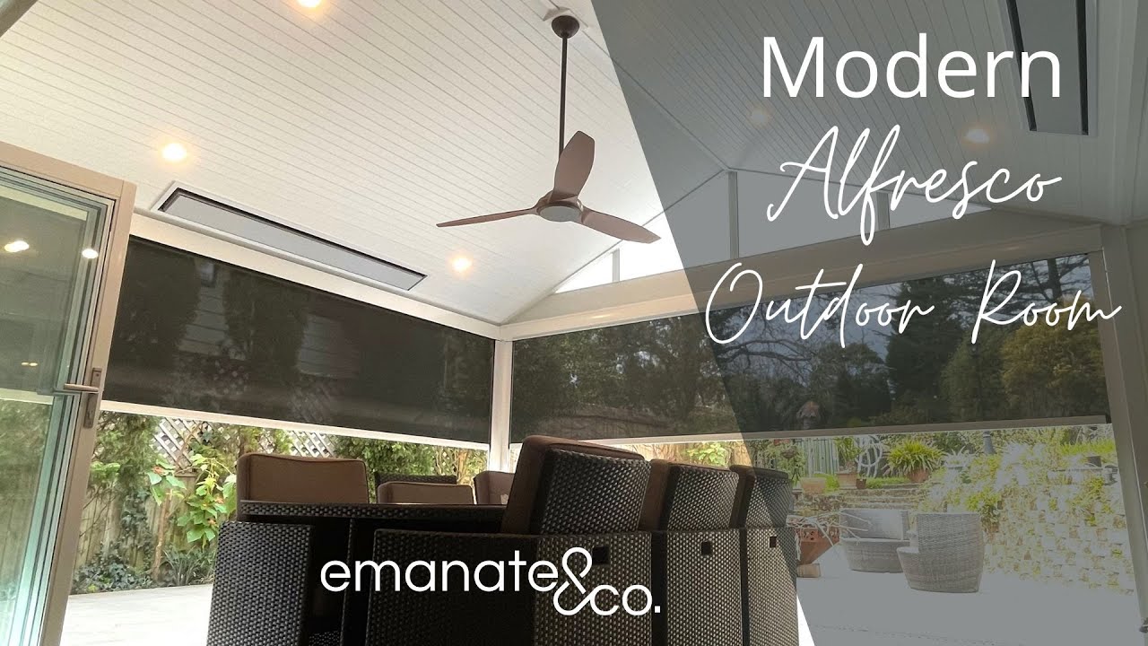 Modern Alfresco Outdoor Room walkthrough - YouTube