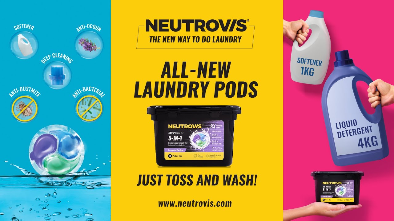 NEUTROVIS Bio Protect 5-IN-1 Laundry Pods - YouTube