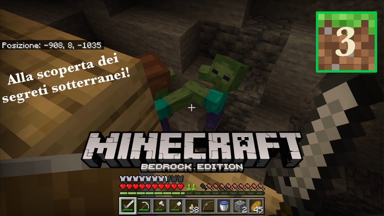 Alla scoperta dei segreti sotterranei! Minecraft Bedrock - Ep.3 - YouTube
