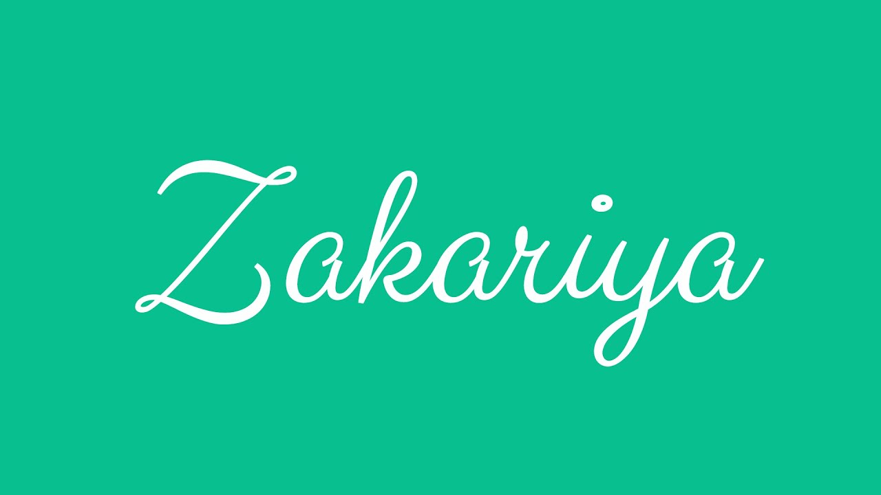 Learn how to Sign the Name Zakariya Stylishly in Cursive Writing - YouTube