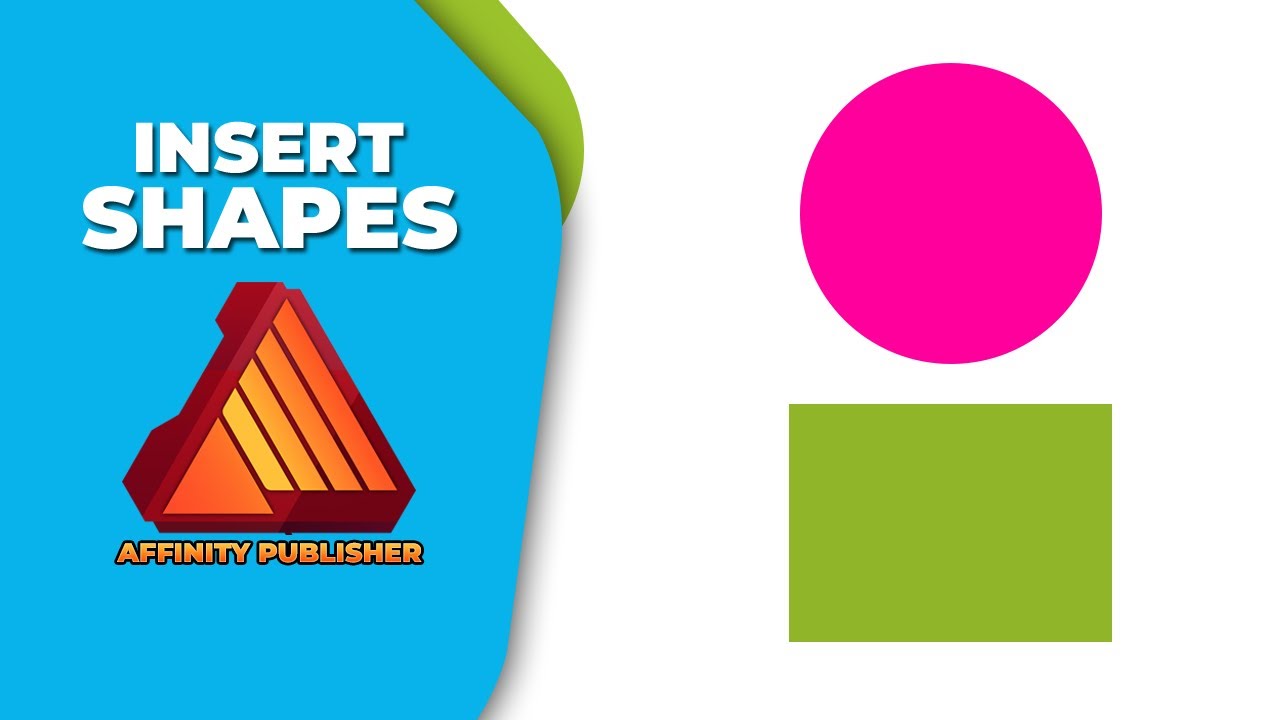 How to insert shapes in affinity publisher - YouTube