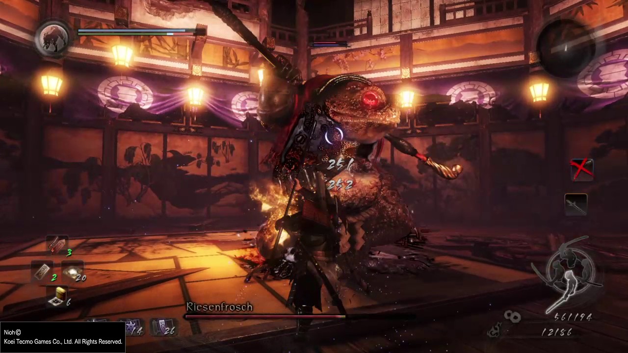 Nioh Giant Toad frog boss - YouTube