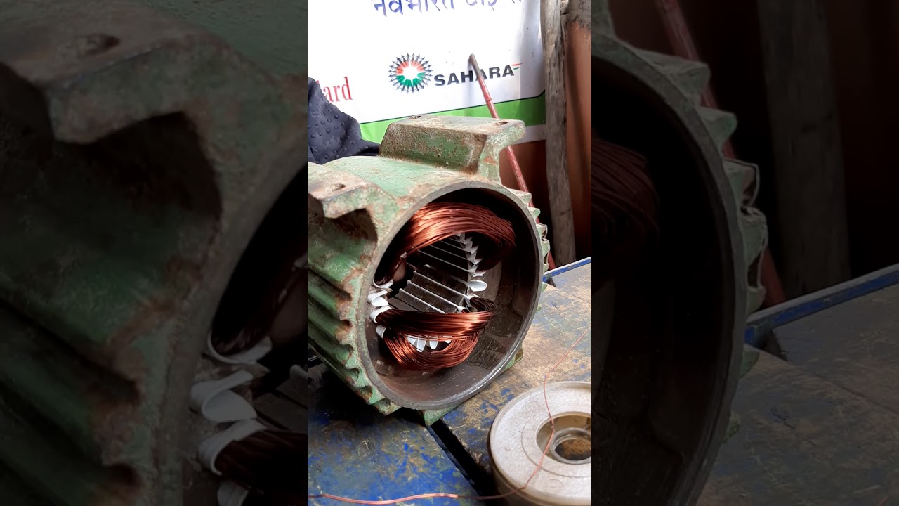 1 hp singal ph motor winding(3) - YouTube