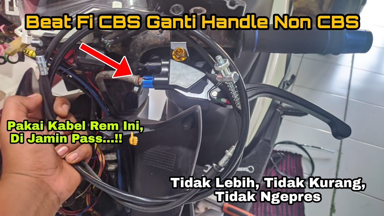 Beat Fi CBS Ganti Handle Non CBS - Pakai Kabel Rem Ini Di Jamin Pass ...