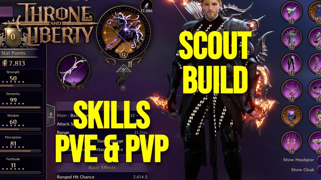 SCOUT 7.800 GS BUILDS, SKILLS, MASTERY, ARTIFACT, PVP & PVE! - THRONE ...