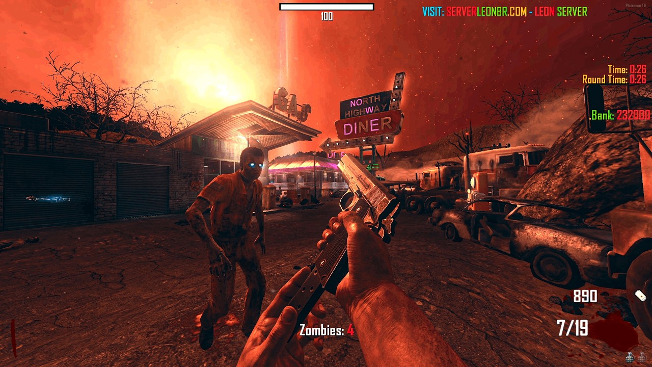 BLACK OPS 2 ZOMBIES: DINER SURVIVAL GAMEPLAY (NO COMMENTARY) - YouTube