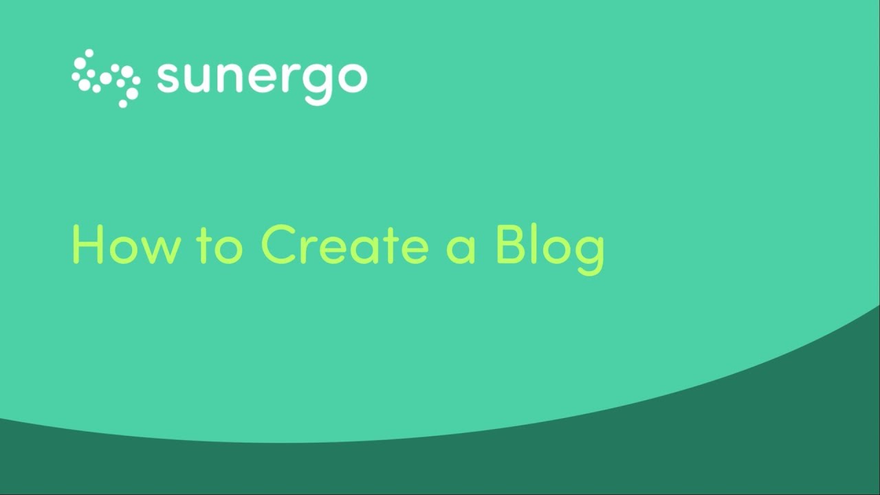 How to Create a Blog - YouTube