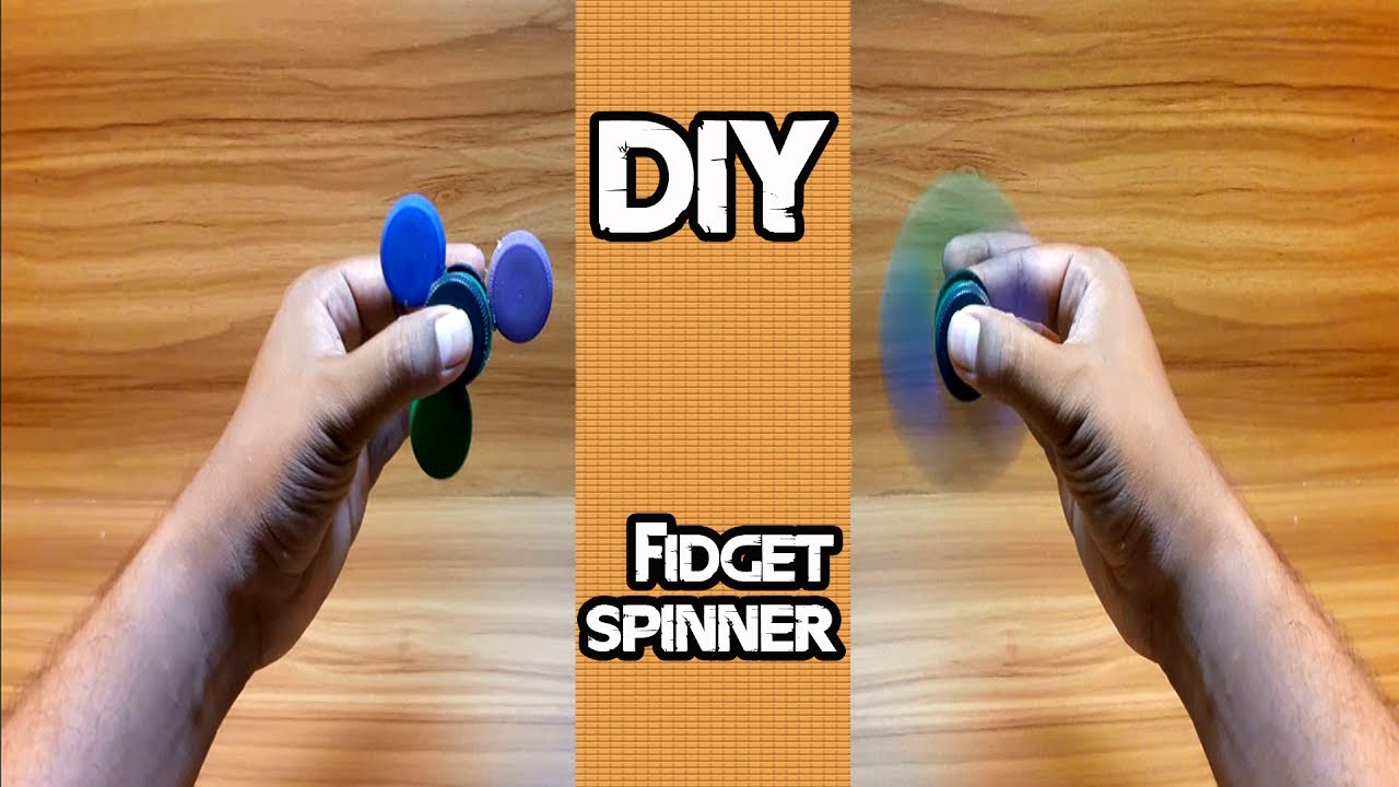 Diy Fidget Spinner WITHOUT BEARINGS using Bottle Caps l Homemade - YouTube
