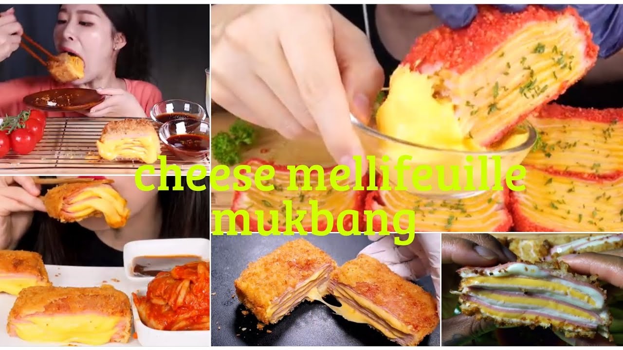 Asmr 🤤 Cheese Millefeuille Ham Cutlet 🧀🥓😋🥢 Youtube