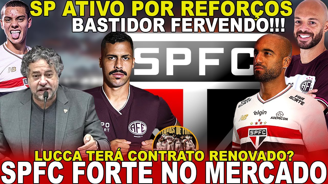 SAIU AGORA!!! SPFC PLANEJA ACORDO! LUCAS FORA POR 3 MESES | LUCCA ...
