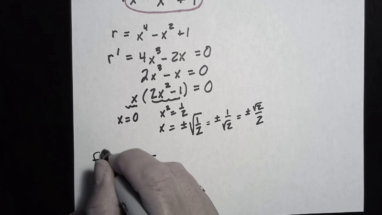 Calculus Optimization Finding a point on a graph closest to the origin ...