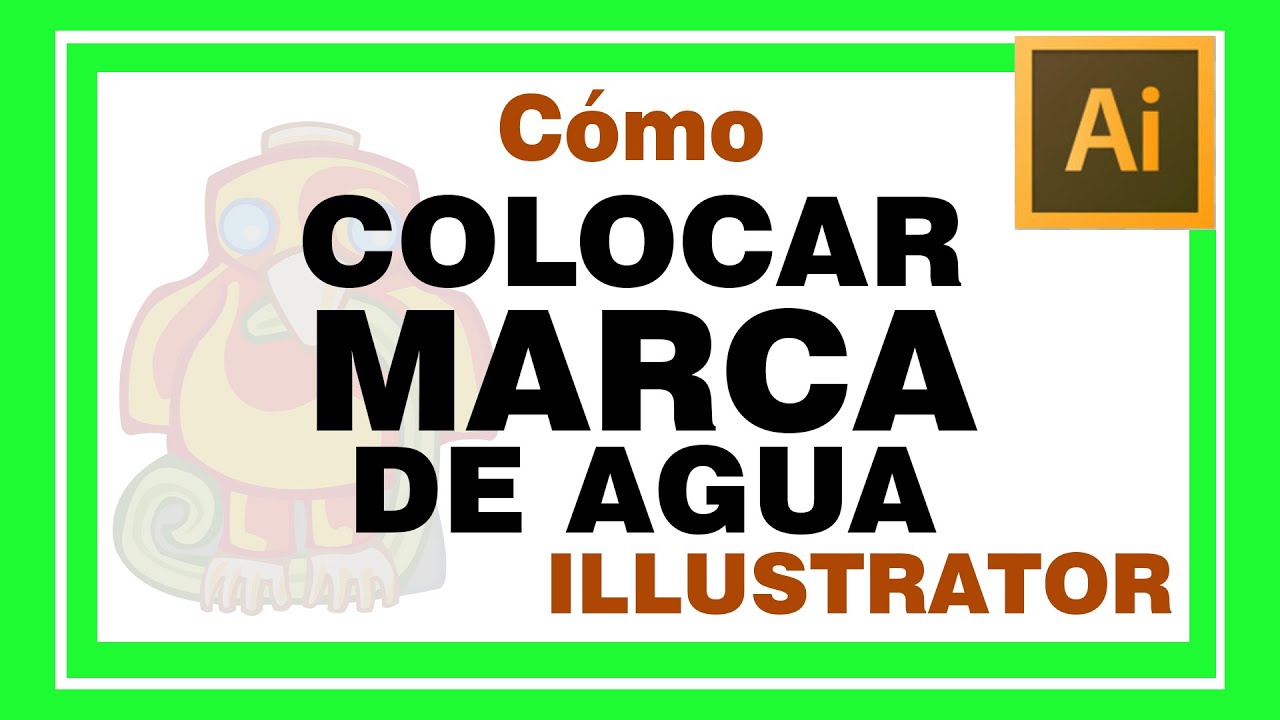 Crear MARCA DE AGUA en illustrator. Colocar tu logo o gráfico como ...