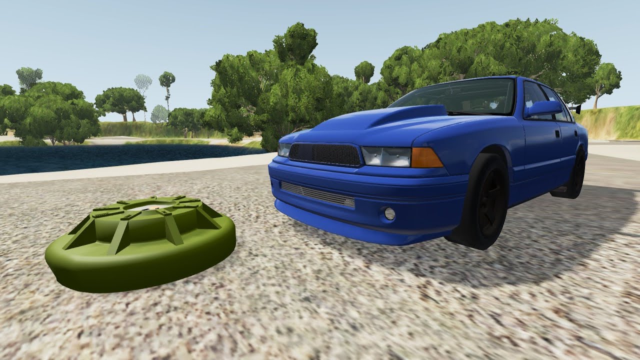 Cars vs Land Mine - BeamNG Drive - YouTube