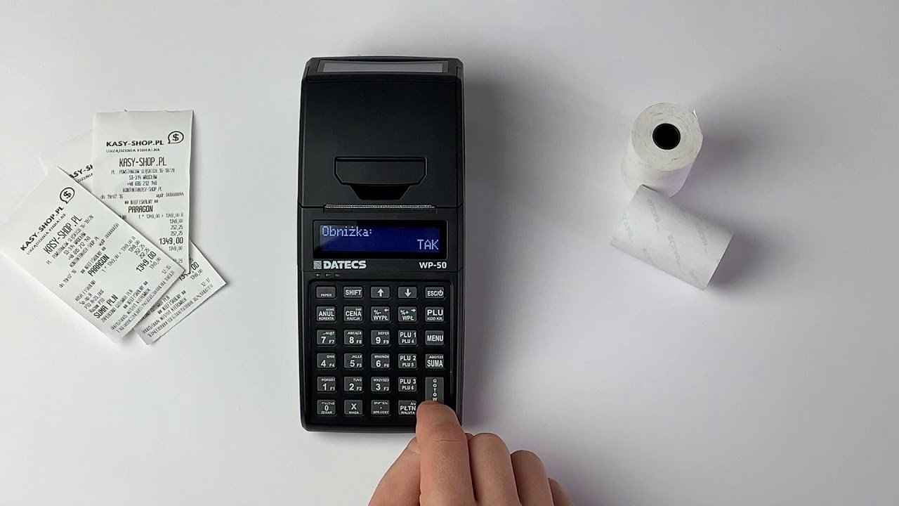 Kasa Fiskalna DATECS WP-50 Definiowanie Towarów - YouTube