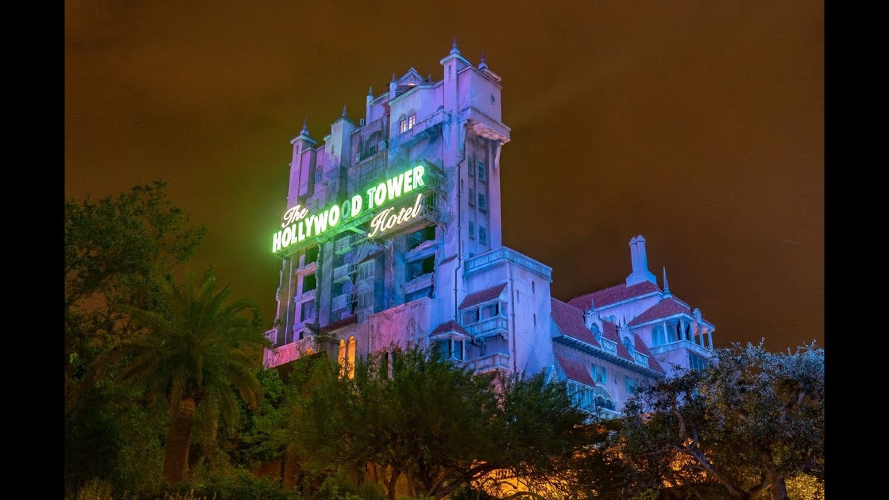 The Twilight Zone Tower Of Terror Queue and Ride - YouTube