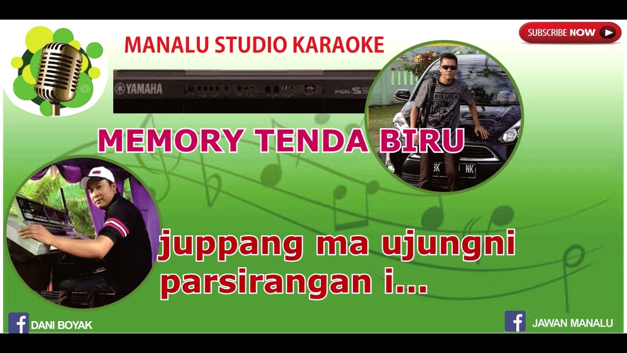 MEMORY TENDA BIRU - KARAOKE BATAK- VERSI KEYBOARD - YouTube