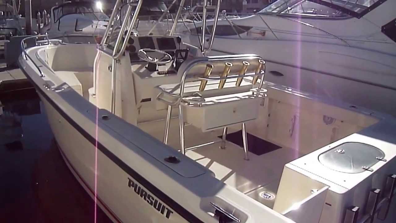 Pursuit 2670 Center Console Walk Around by South Mountain Yachts - YouTube
