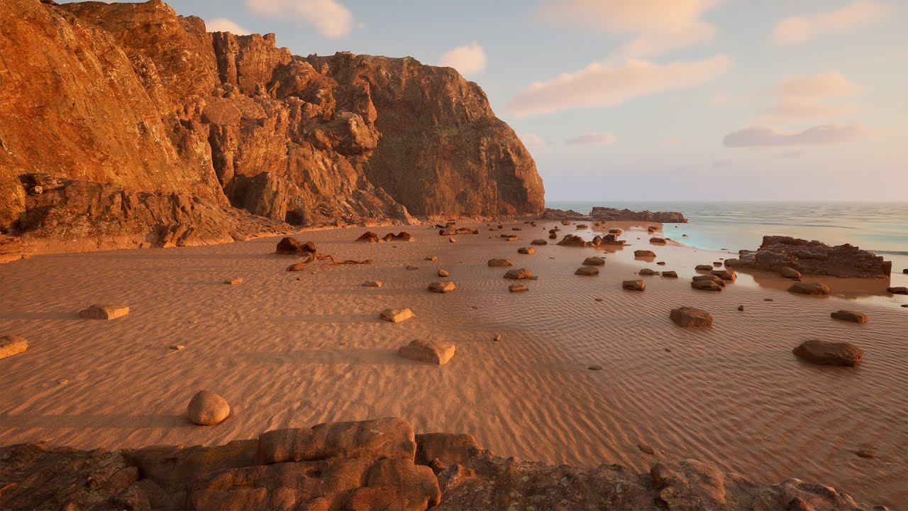 Sunset Beach (Unreal Engine 5) - YouTube