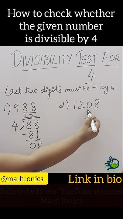 Check whether the given number is divisible by 4 | Math tricks & shortcuts🔥 | MathTonics - # ...