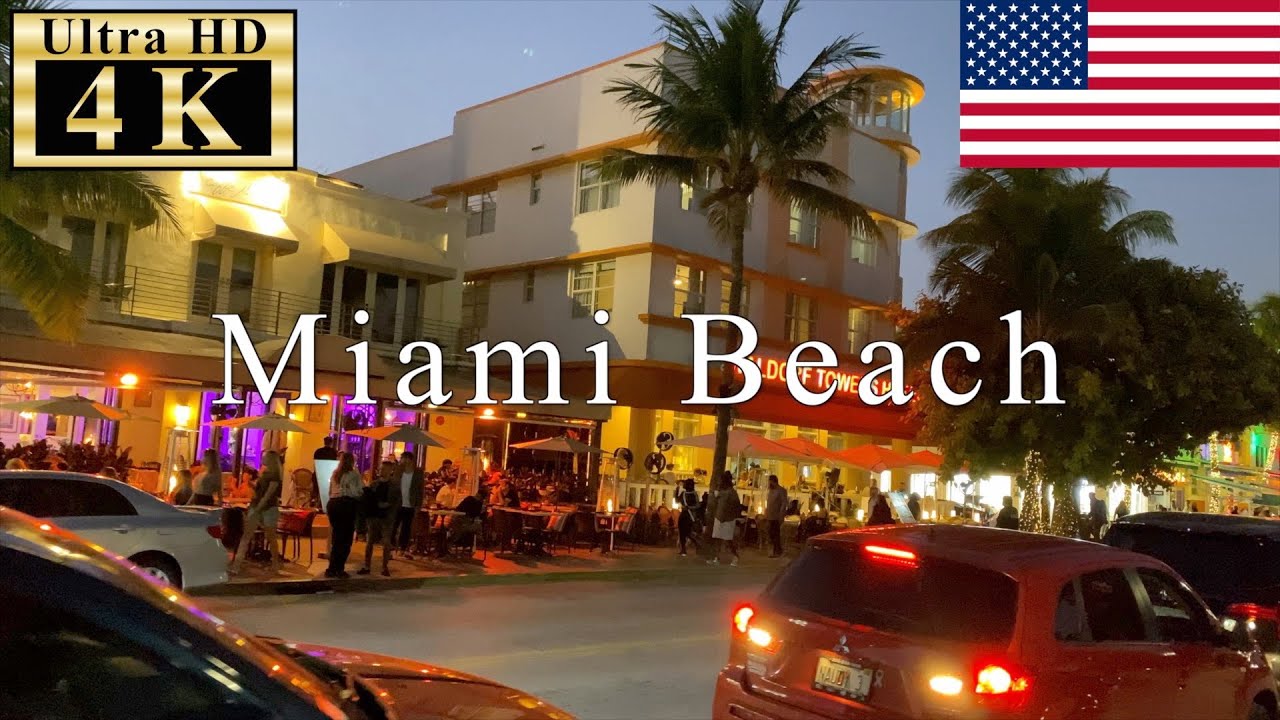 🇺🇸Miami Beach Night Walk 4K 60fps - Ocean Drive - - YouTube