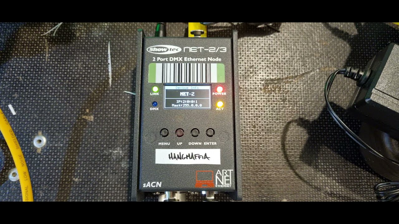 Showtec net-2/x Artnet DMX interface - YouTube