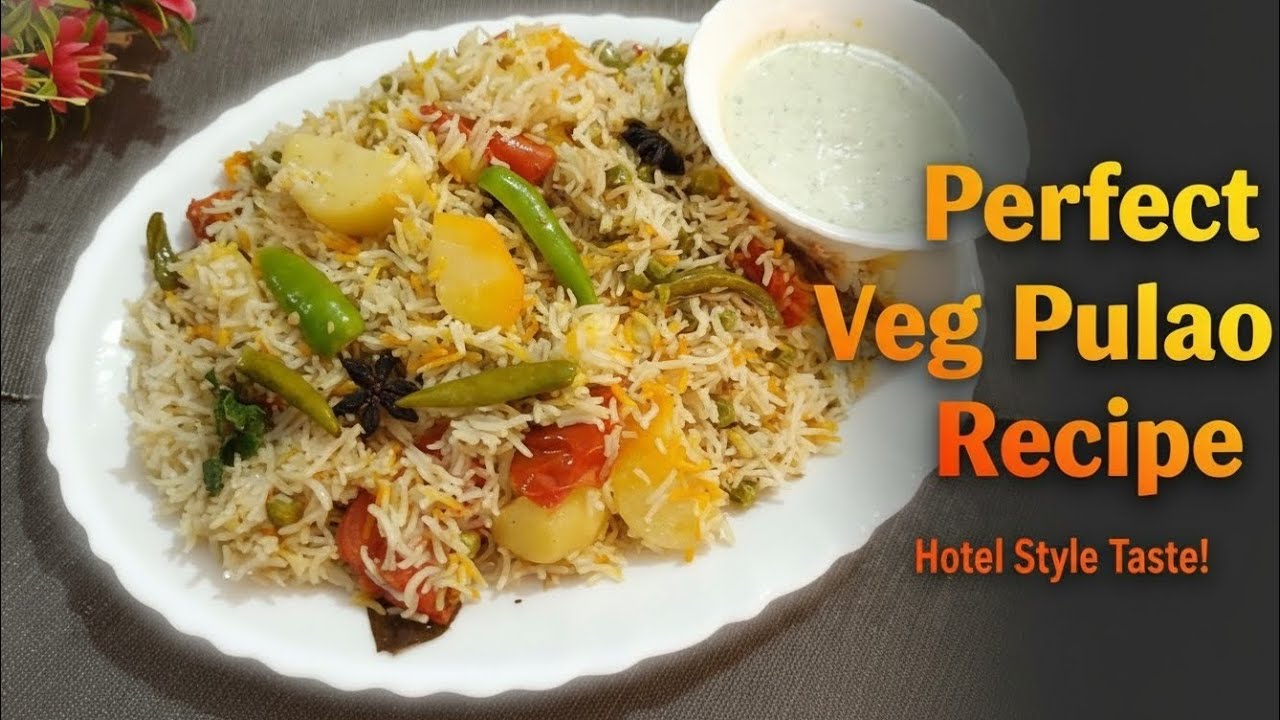 Easy Vegetable Pulao | Aloo Matar Veg Pulao Recipe - YouTube