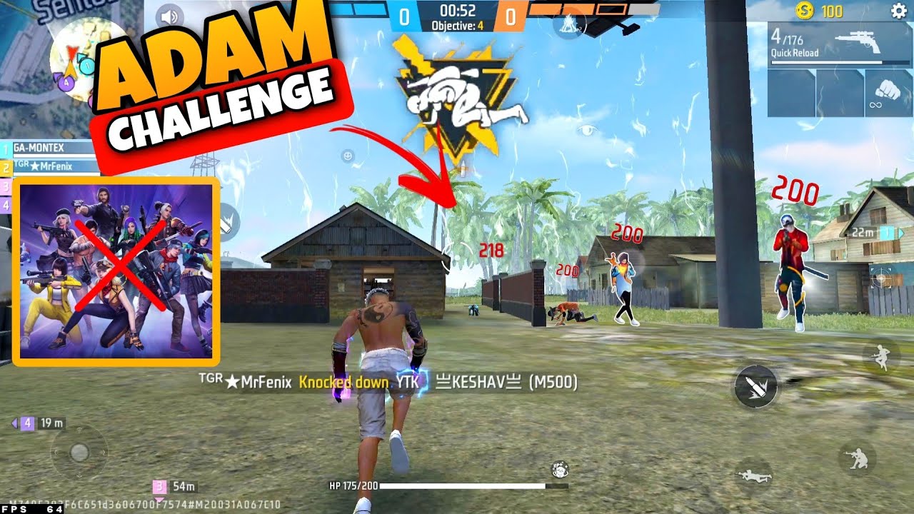 Adam Challenge Gone Wrong 🤐No Character Skill Challenge Against ...