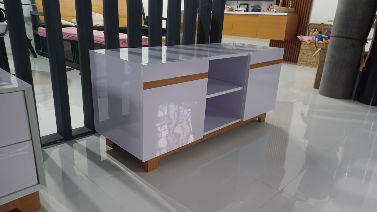 how to build TV rack full laminated - YouTube