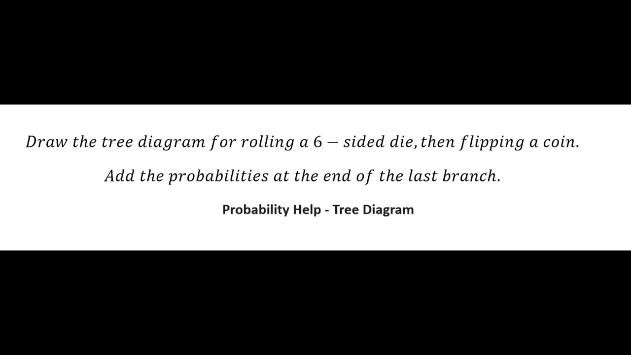 Probability Help: Draw the tree diagram for rolling a 6-sided die,then ...