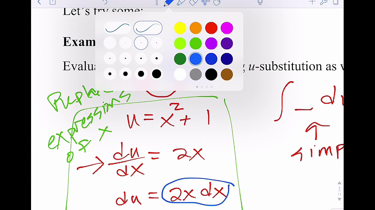 U-Substitution Notes ex 1-4 - YouTube