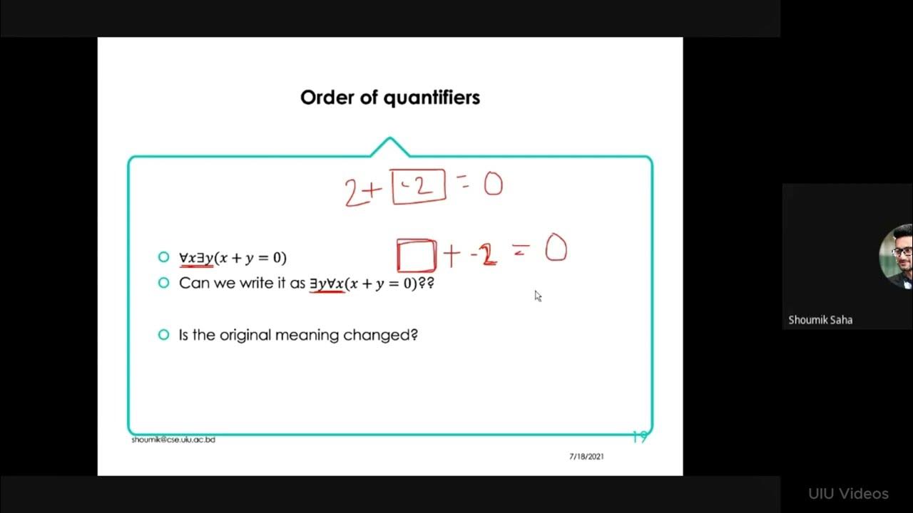 Lecture - 05 (2021) - Discrete Mathematics (DM) [Shoumik Saha] UIU - YouTube